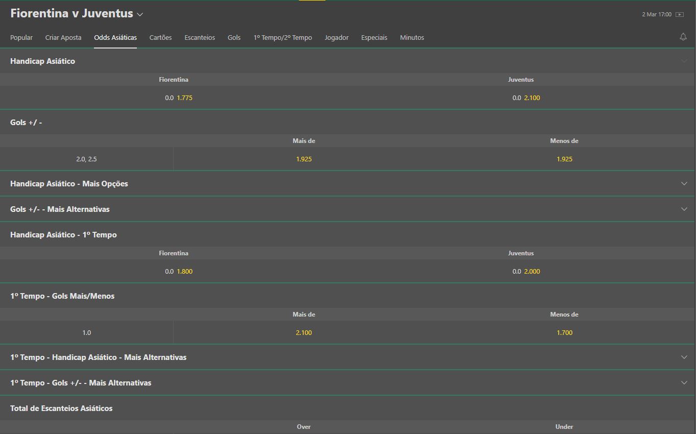 O que significa o resultado de handicap na Bet365 - Uma Boa Aposta